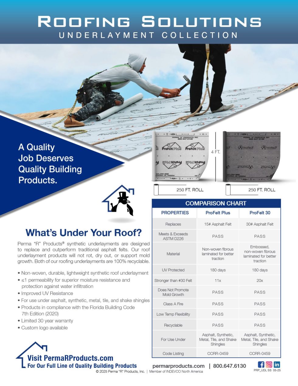 Roof Underlayment ProFelt Plus | Perma "R" Products