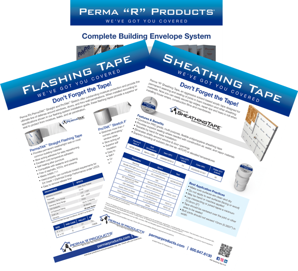 Sheathing & Flashing Tapes | Perma "R" Products | Build Integrity