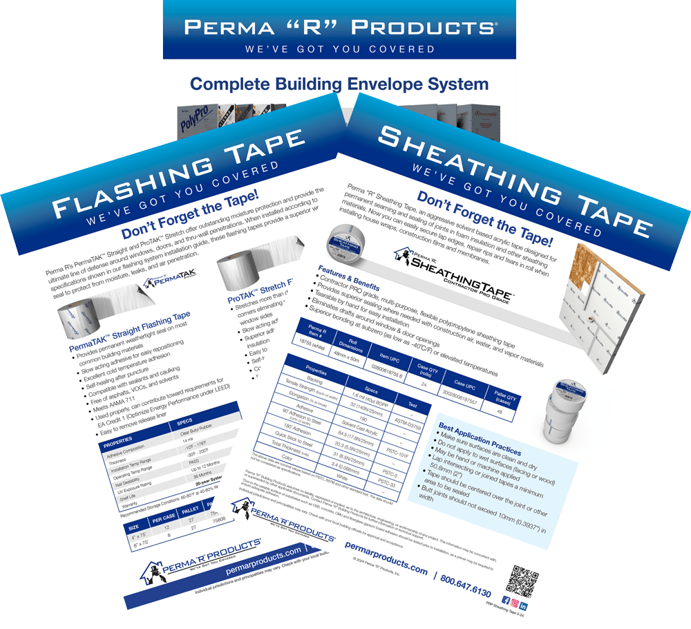 Sheathing & Flashing Tapes | Perma "R" Products | Build Integrity