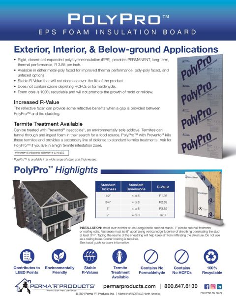 Rigid Foam Insulation EPS POLYPRO Insulation Solutions | Perma "R" Products